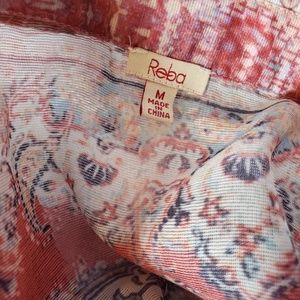 Reba | Tops | Reba Coverup Blouse Medium | Poshmark